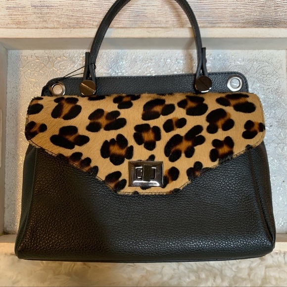 luana ferracuti | Bags | Luana Ferracuti Leopard Print Black Crossbody ...
